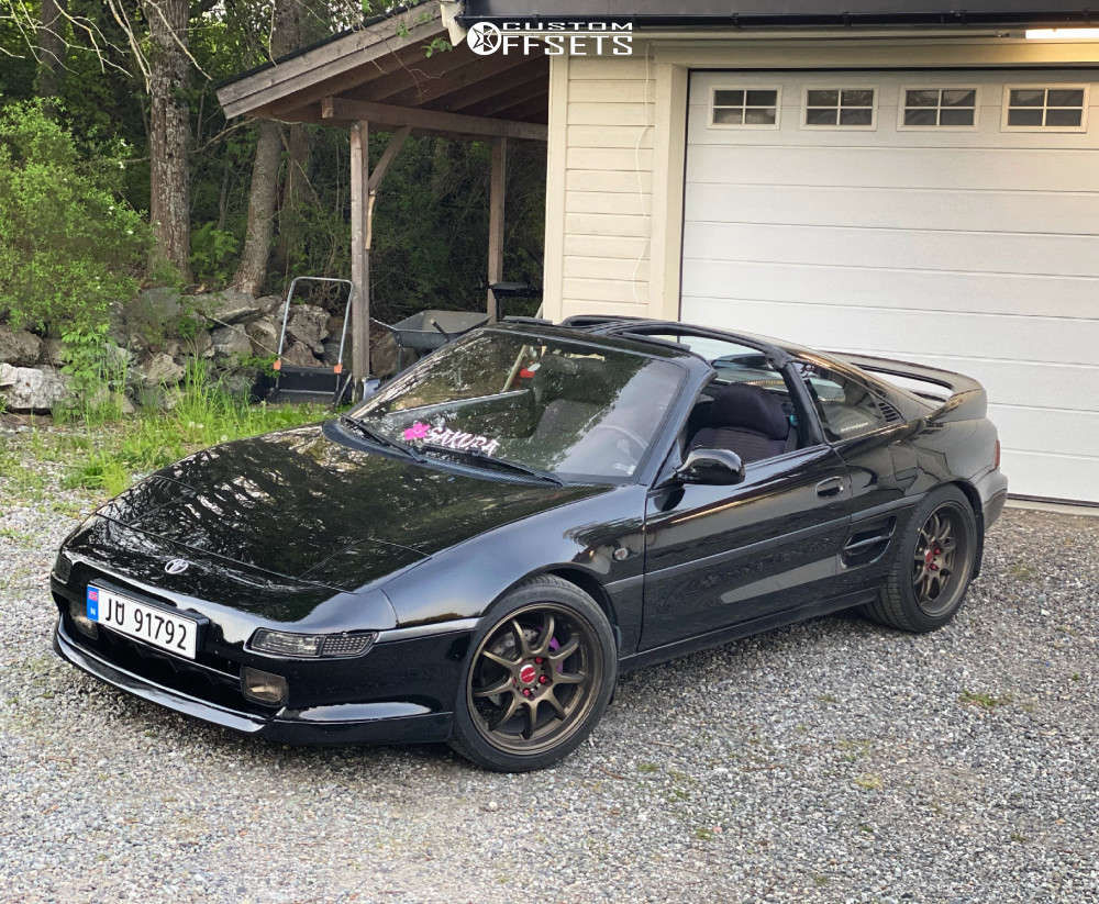 1991 Toyota MR2 with 17x8.5 32 Work Emotion D9r and 235/40R17 Falken ...