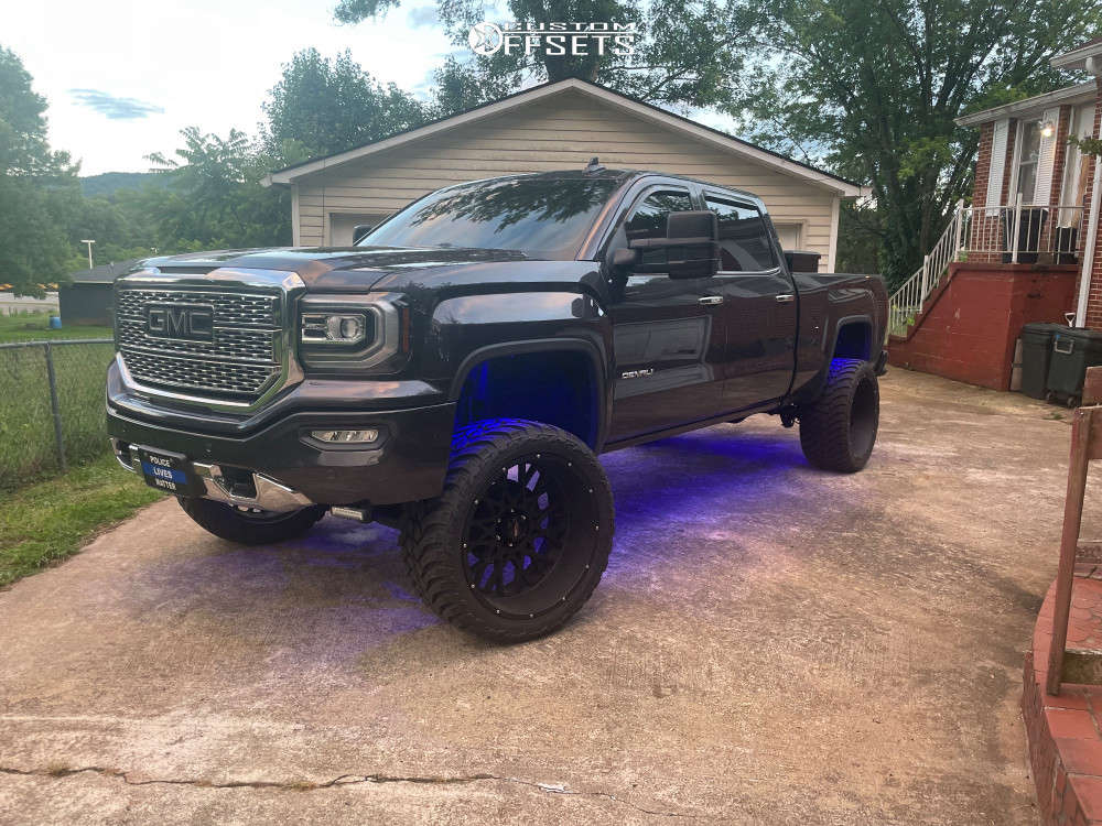 2016 GMC Sierra 1500 with 24x12 -44 Vision Rocker 412 and 35/13.5R24 ...
