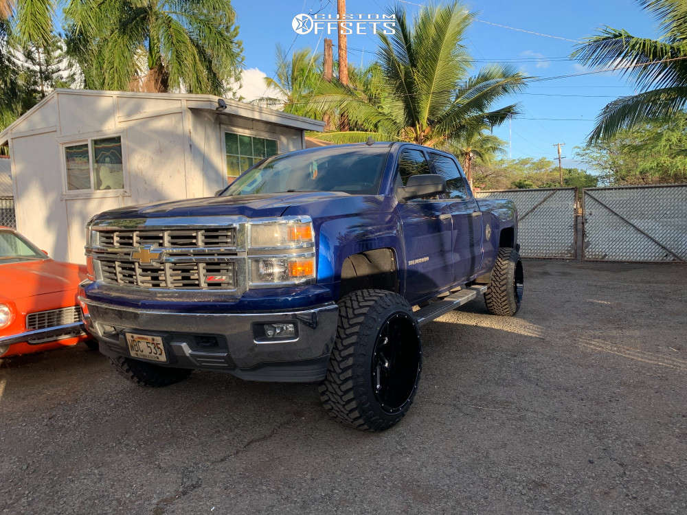 2014 Chevrolet Silverado 1500 with 22x14 -76 Vision Spyder and 35/12.5R22 Atturo Trail Blade Mts ...