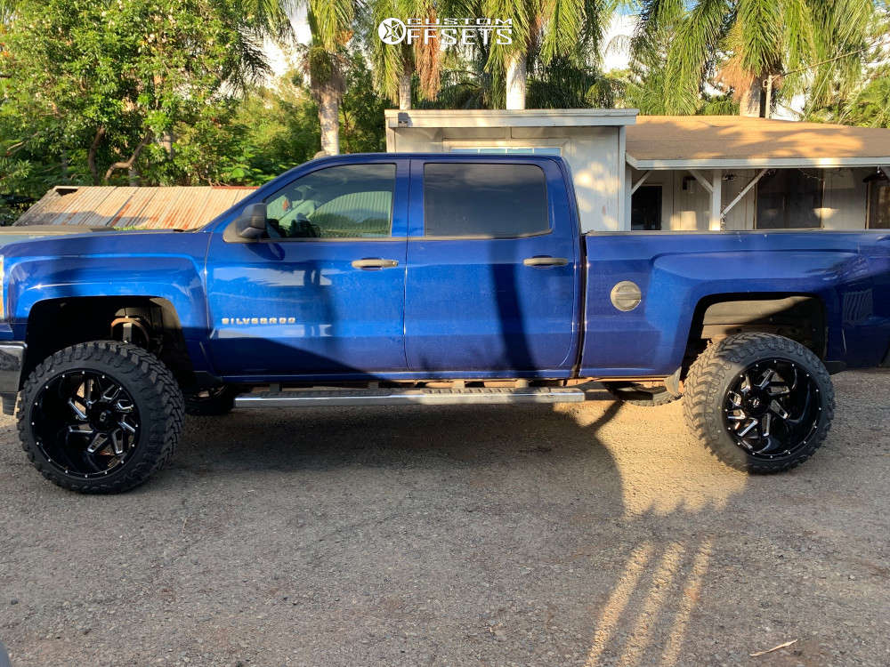 2014 Chevrolet Silverado 1500 with 22x14 -76 Vision Spyder and 35/12.5R22 Atturo Trail Blade Mts ...
