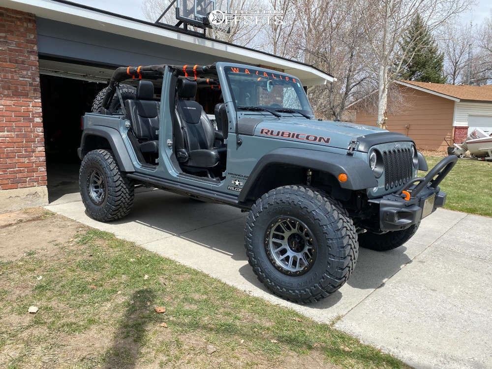 2014 Jeep Wrangler JK with 17x9 -12 Vision Nemesis 111 and 37/12.5R17 ...