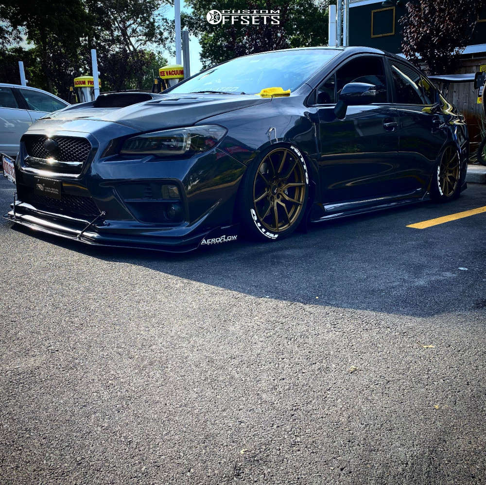 2017 Subaru WRX STI with 18x9.5 35 Option Lab R716 and 255/35R18 Nitto ...