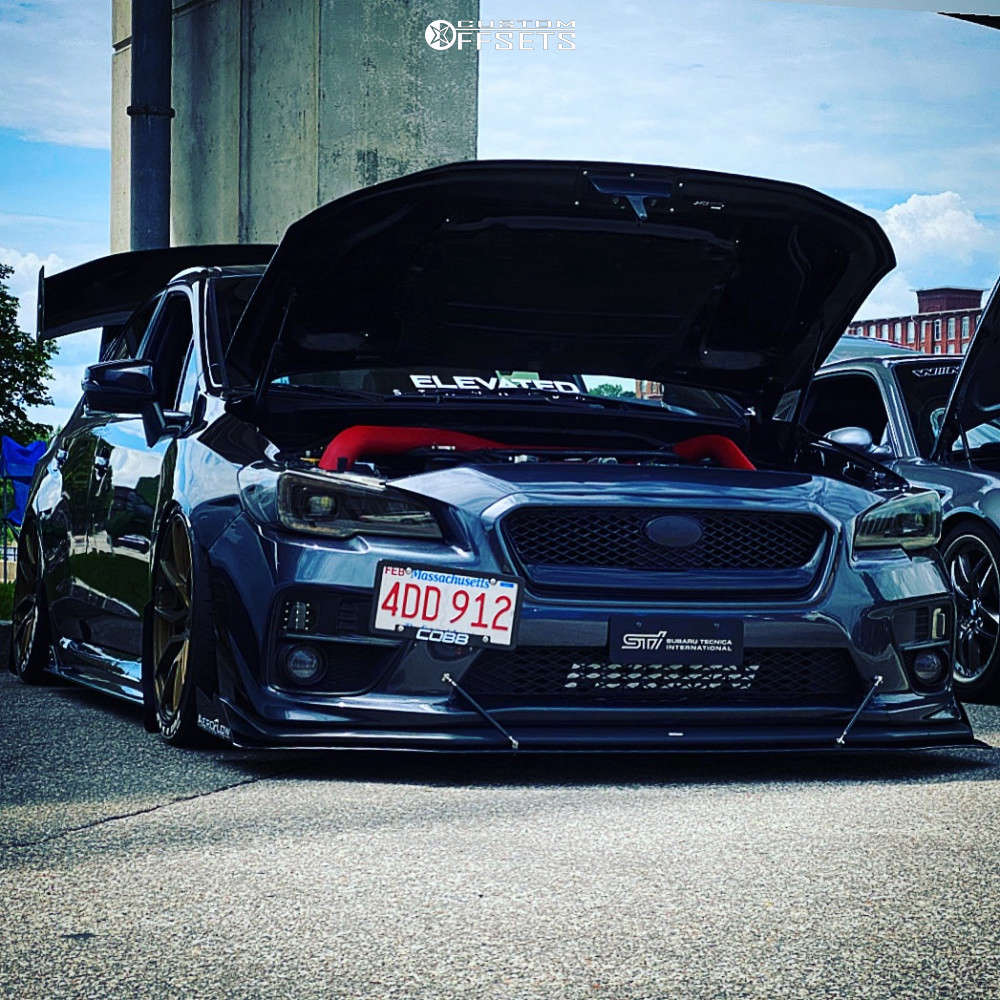 2017 Subaru WRX STI with 18x9.5 35 Option Lab R716 and 255/35R18 Nitto ...