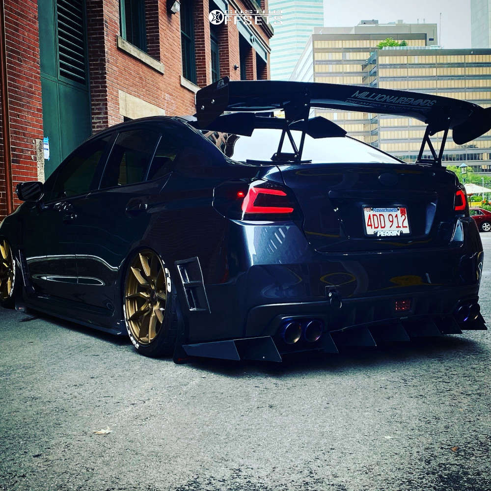 2017 Subaru WRX STI with 18x9.5 35 Option Lab R716 and 255/35R18 Nitto ...