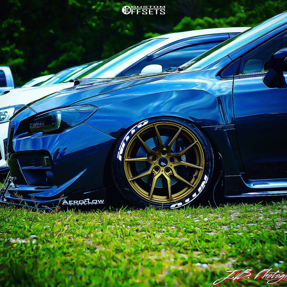 2017 Subaru WRX STI with 18x9.5 35 Option Lab R716 and 255/35R18 Nitto ...