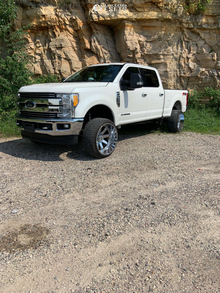 2017 Ford F-350 Super Duty with 24x14 -76 Hostile Alpha and 305/35R24 ...