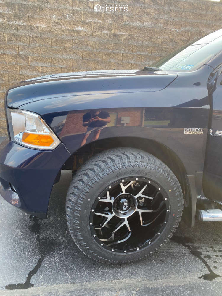 2012 Ram 1500 with 20x12 -51 Vision Sliver and 33/12.5R20 Atturo Trail ...