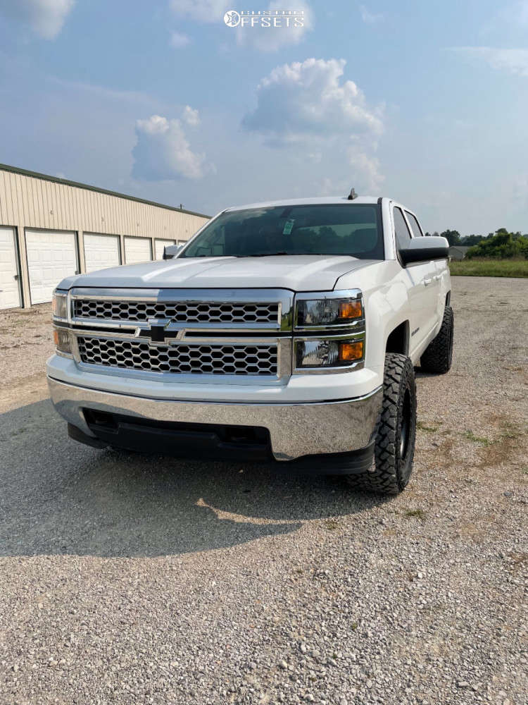 2015 Chevrolet Silverado 1500 with 18x10 -24 Ballistic Tomahawk and 33/ ...