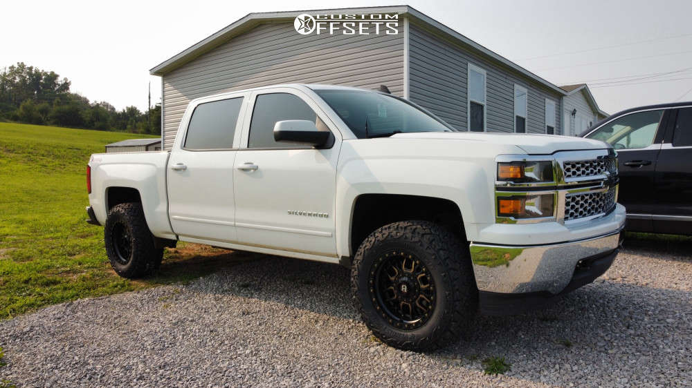 2015 Chevrolet Silverado 1500 with 18x10 -24 Ballistic Tomahawk and 33/ ...