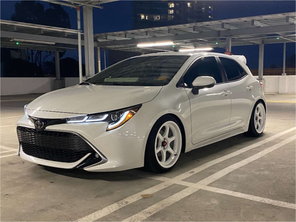 2019 Toyota Corolla with 18x9.5 30 Aodhan Ah08 and 225/35R18 Goodyear ...