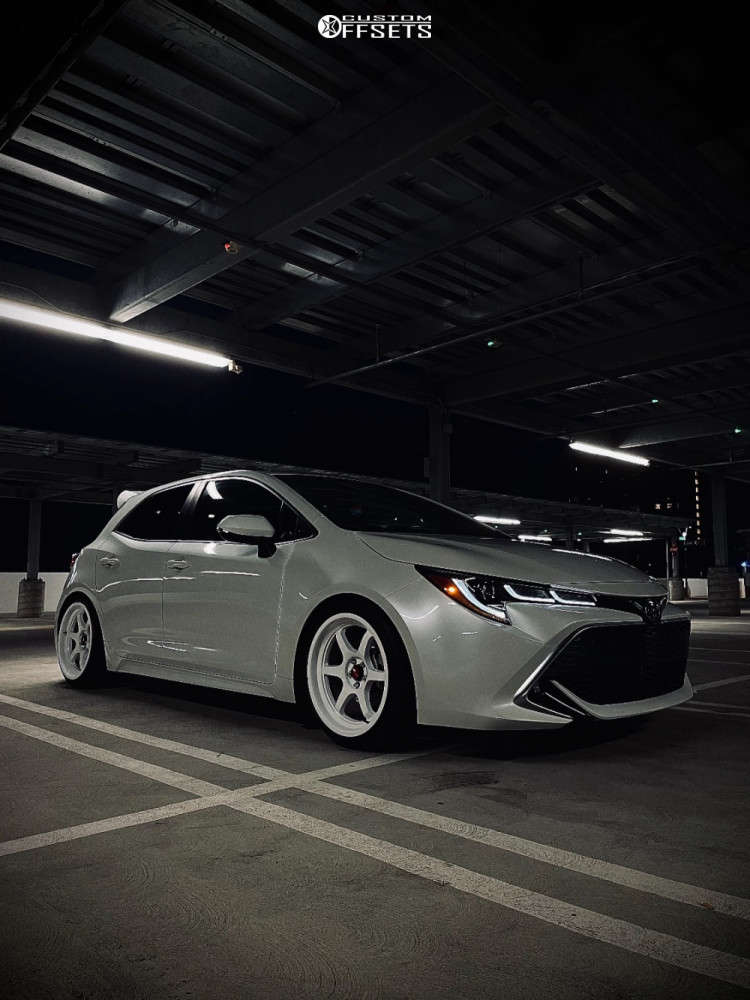 2019 Toyota Corolla with 18x9.5 30 Aodhan Ah08 and 225/35R18 Goodyear ...