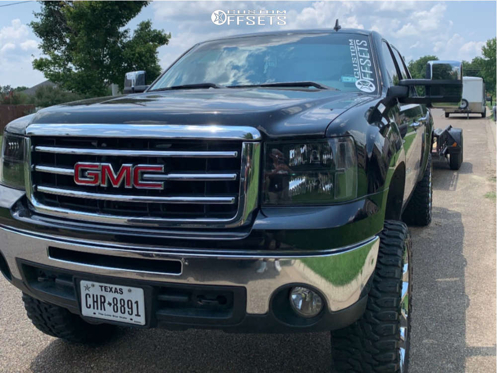 2011 GMC Sierra 1500 with 24x10 30 Replica Snowflakes and 35/12.5R24 ...