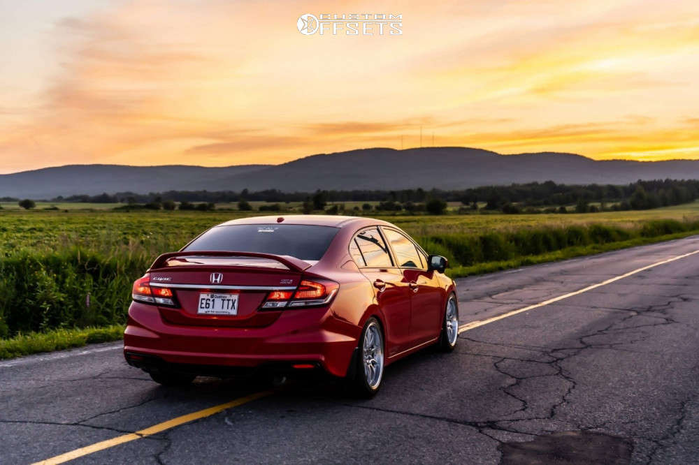 2015 Honda Civic with 18x8.5 35 Aodhan Ds07 and 225/40R18 Nokian Zline ...