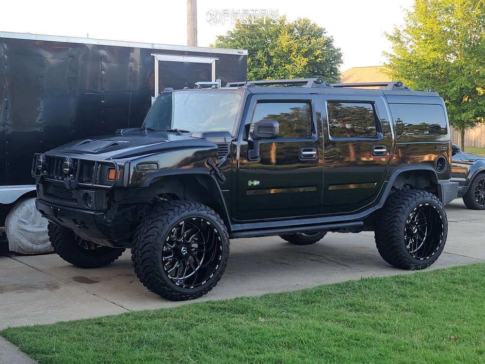 2005 Hummer H2 with 24x14 -76 TIS 544BM and 37/13.5R24 AMP Mud Terrain ...