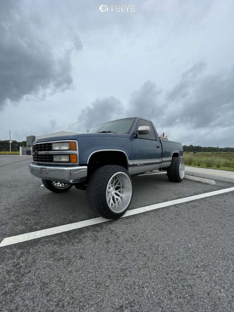 1990 Chevrolet K1500 with 22x14 -76 Axe Offroad Ax1.1 and 33/12.5R22 ...