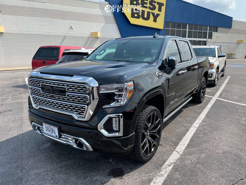 2021 GMC Sierra 1500 with 24x10 30 Replica Snowflakes and 33/12.5R24 ...