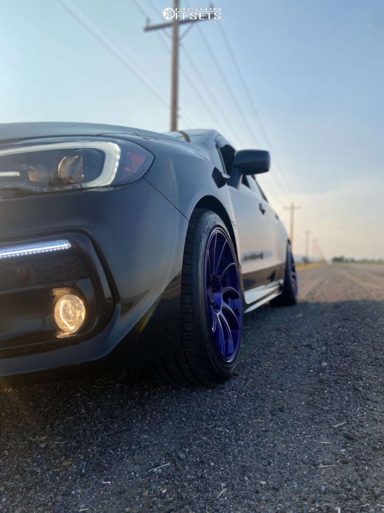 2020 Subaru WRX with 18x9.5 35 Anovia Night and 245/40R18 Nitto Motivo ...