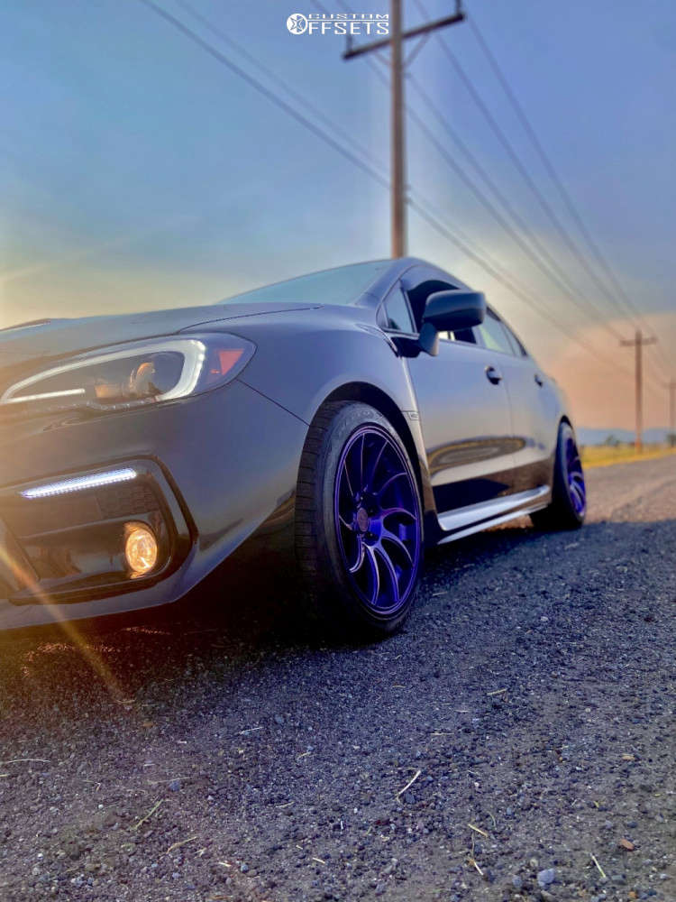 2020 Subaru WRX with 18x9.5 35 Anovia Night and 245/40R18 Nitto Motivo ...