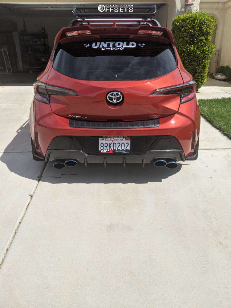 2020 Toyota Corolla with 18x9.5 45 Aodhan Ah08 and 255/35R18 Federal ...
