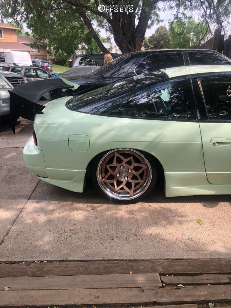 1993 Nissan 240SX with 18x9.5 15 SevenK Nika-s and 225/35R18 Federal ...