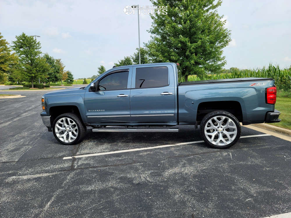 2014 Chevrolet Silverado 1500 with 24x10 31 OE Replicas Flakes and 305 ...