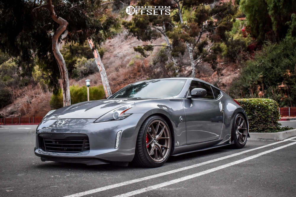 2020 Nissan 370Z with 19x9.5 35 ESR Rf2 and 245/35R19 Michelin Pilot ...