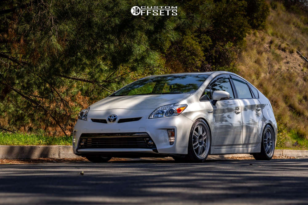 2015 Toyota Prius with 18x8 35 Enkei Rpf1 and 225/40R18 Nankang Ns-25 ...