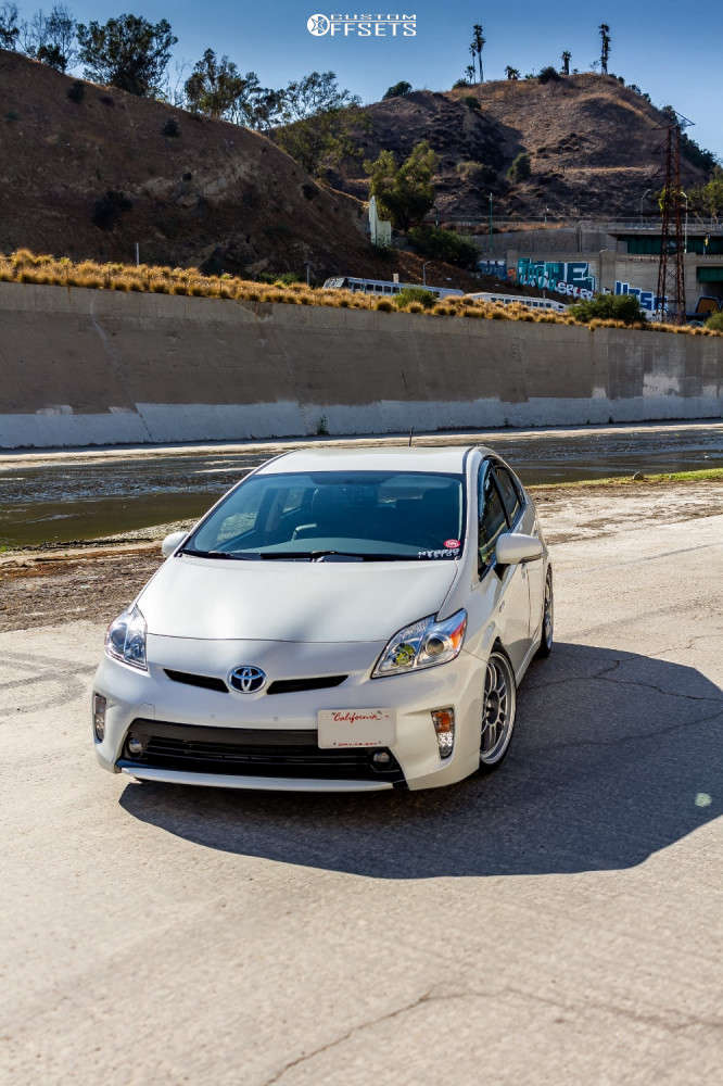 2015 Toyota Prius with 18x8 35 Enkei Rpf1 and 225/40R18 Nankang Ns-25 ...