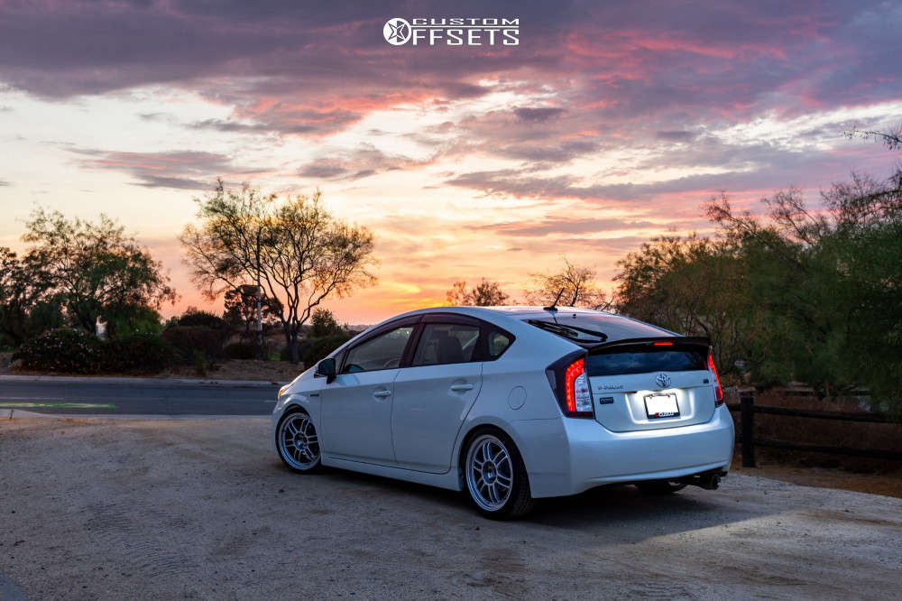 2015 Toyota Prius with 18x8 35 Enkei Rpf1 and 225/40R18 Nankang Ns-25 ...