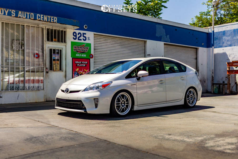 2015 Toyota Prius with 18x8 35 Enkei Rpf1 and 225/40R18 Nankang Ns-25 ...