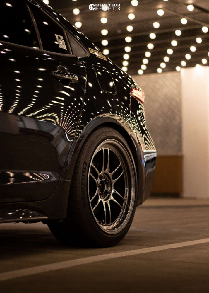 2020 Toyota Corolla with 18x9.5 38 Enkei Rpf1 and 245/40R18 Michelin ...