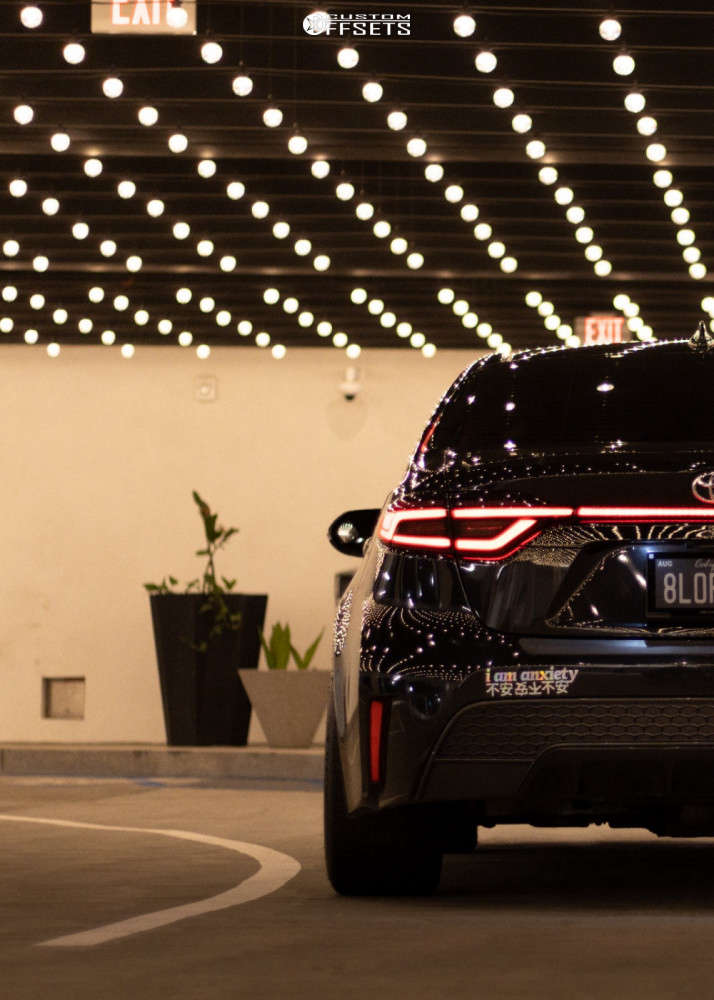 2020 Toyota Corolla with 18x9.5 38 Enkei Rpf1 and 245/40R18 Michelin ...