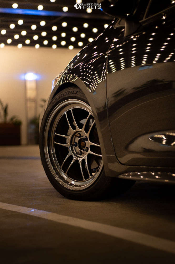 2020 Toyota Corolla with 18x9.5 38 Enkei Rpf1 and 245/40R18 Michelin ...