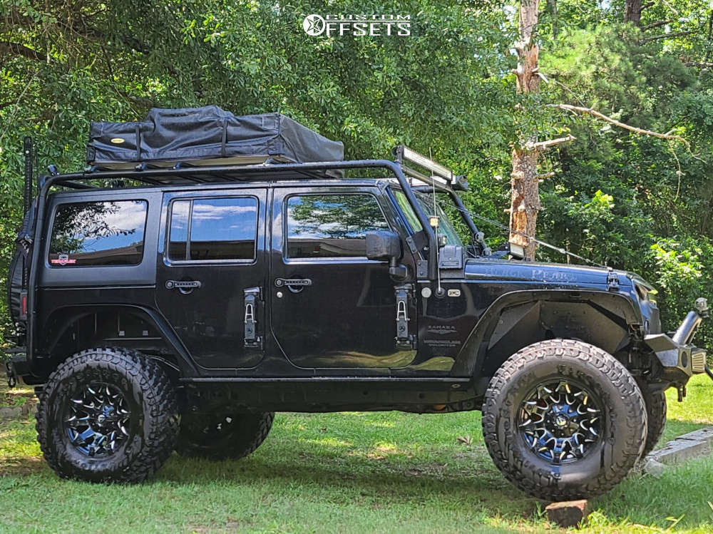 2012 Jeep Wrangler with 17x9 0 Fuel Battle Axe and 37/12.5R17 Firestone Destination Mt2 and ...