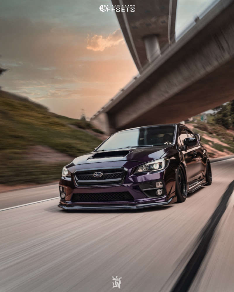 2015 Subaru WRX with 18x9.5 35 Enkei Rpf1 and 245/35R18 Pirelli Pzero ...