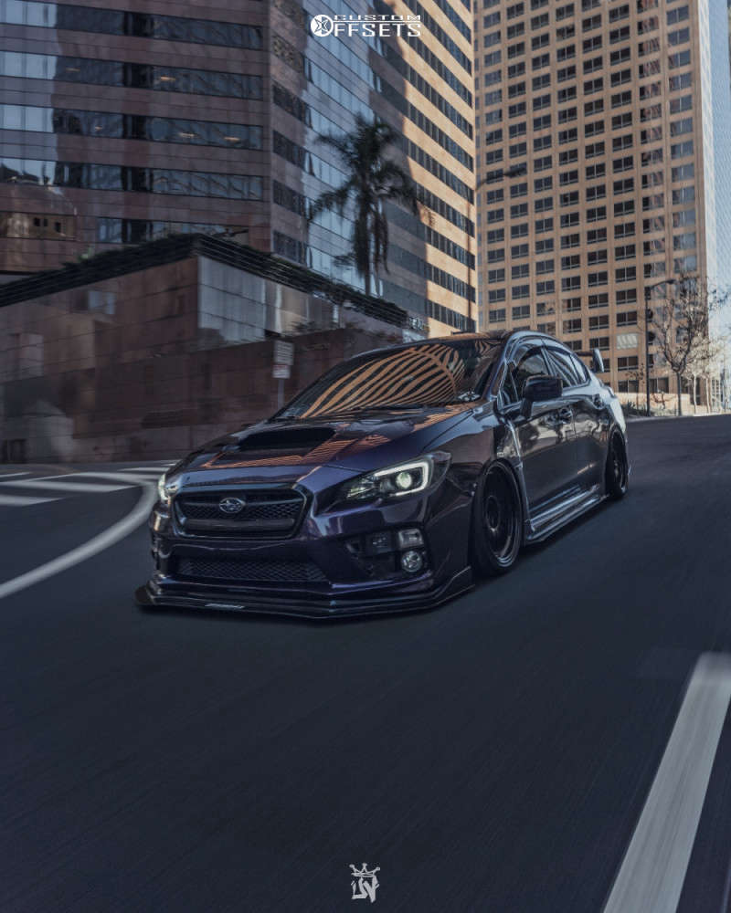 2015 Subaru WRX with 18x9.5 35 Enkei Rpf1 and 245/35R18 Pirelli Pzero ...