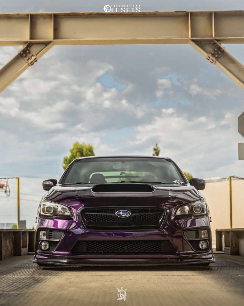 2015 Subaru WRX with 18x9.5 35 Enkei Rpf1 and 245/35R18 Pirelli Pzero ...