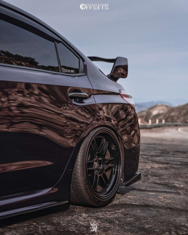 2015 Subaru WRX with 18x9.5 35 Enkei Rpf1 and 245/35R18 Pirelli Pzero ...