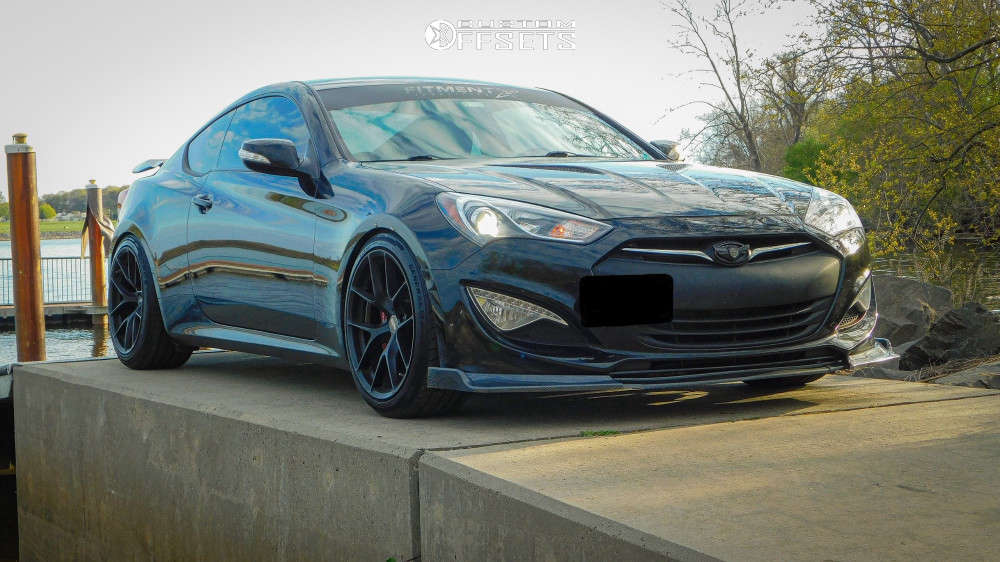 2013 Hyundai Genesis Coupe with 19x9.5 22 ESR Rf2 and 245/40R19 General ...