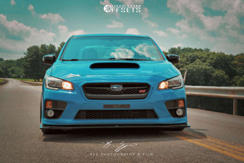 2016 Subaru WRX STI with 18x9.5 35 MST Mt01 and 255/35R18 Firestone ...