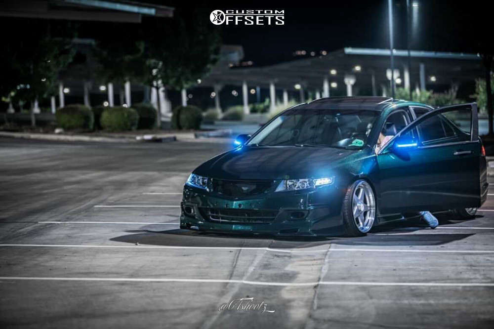 2006 Acura TSX with 18x9.5 22 ESR Cr5 and 215/35R18 Delinte DH2 and ...