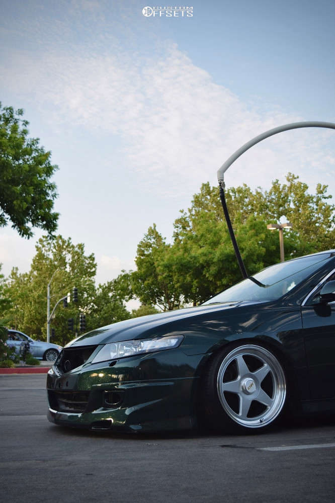 2006 Acura TSX with 18x9.5 22 ESR Cr5 and 215/35R18 Delinte DH2 and ...