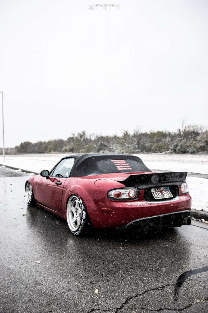 2008 Mazda MX-5 Miata with 17x9 17 Work Emotion 11r and 205/35R17 ...
