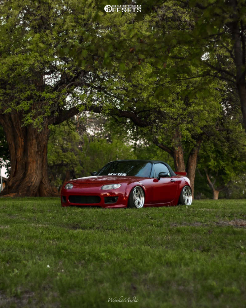 2008 Mazda MX-5 Miata with 17x9 17 Work Emotion 11r and 205/35R17 ...