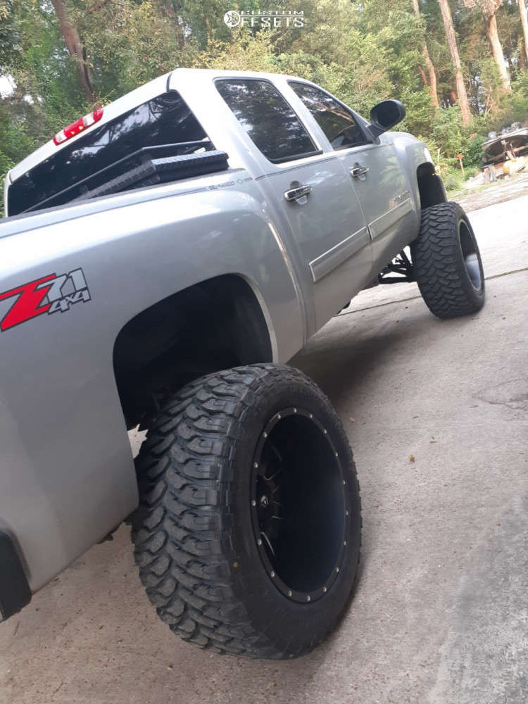 2012 Chevrolet Silverado 1500 with 24x14 -76 Fuel Maverick D538 and 40/ ...