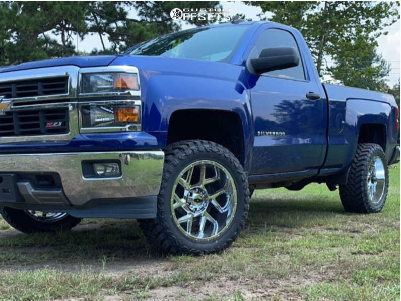 2014 Chevrolet Silverado 1500 with 20x10 -29 Vision Sliver and 33/12 ...