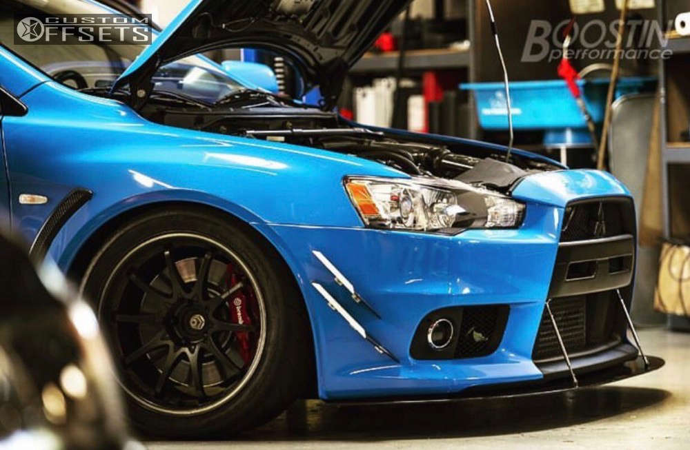 2014 Mitsubishi Lancer with 18x9.5 35 Volk CE28N and 265/35R18 Toyo ...