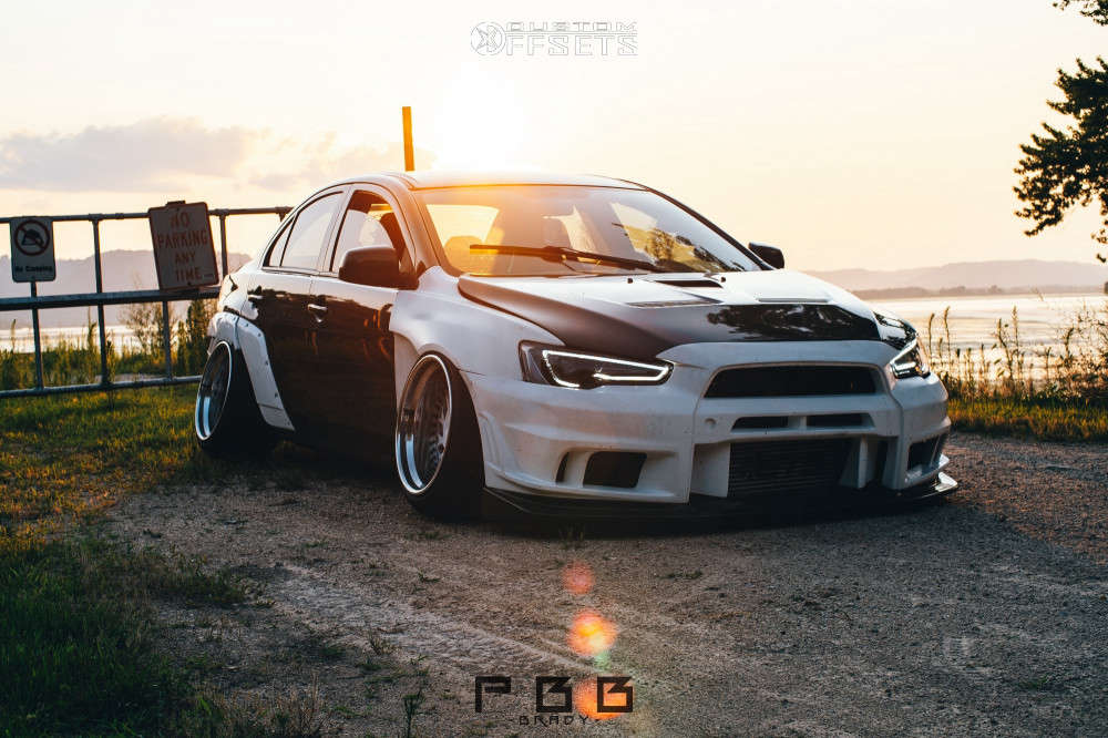 2008 Mitsubishi Lancer with 18x12 -33 WatercooledIND 3 Piece Cc10 and ...