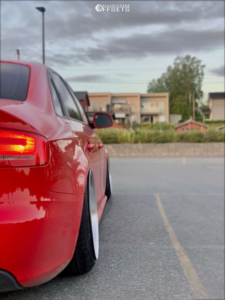 2009 Audi A4 with 18x10.5 22 ESR Cs2 and 225/40R18 Mazzini Eco and Air ...