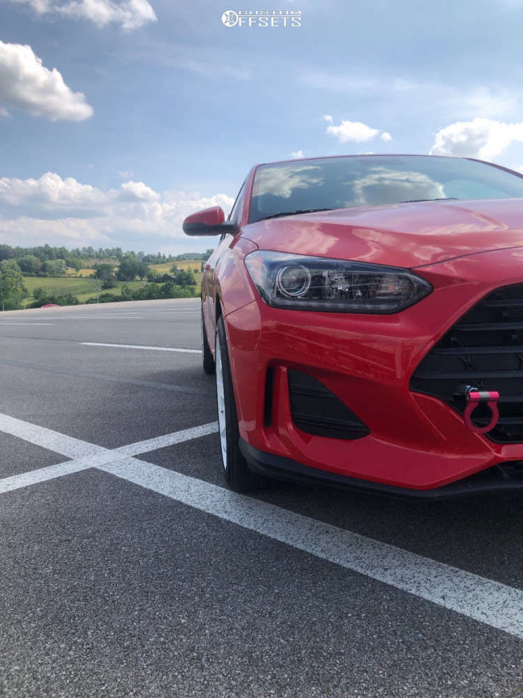 2019 Hyundai Veloster with 17x8 35 AVID1 AV6 and 215/45R17 Kumho Solus ...
